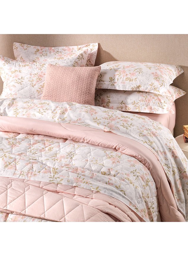 Jogo de Cama 200 Fios Queen Karsten Castela Paloma